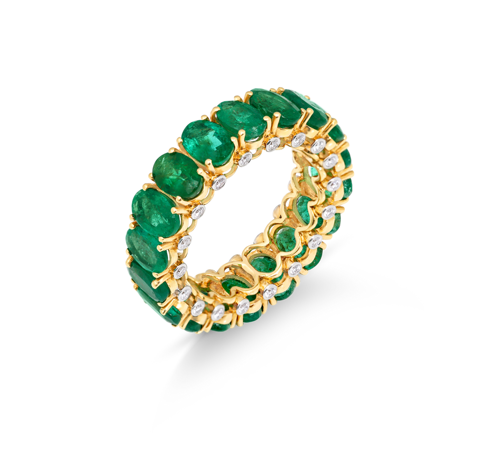 Mohar x Gemfields Emerald Circle of Eternity Ring