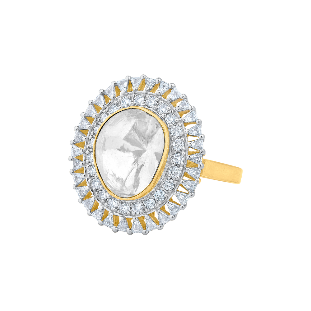 Polki Diamond Baguette Rings by Mohar Fine Jewellery