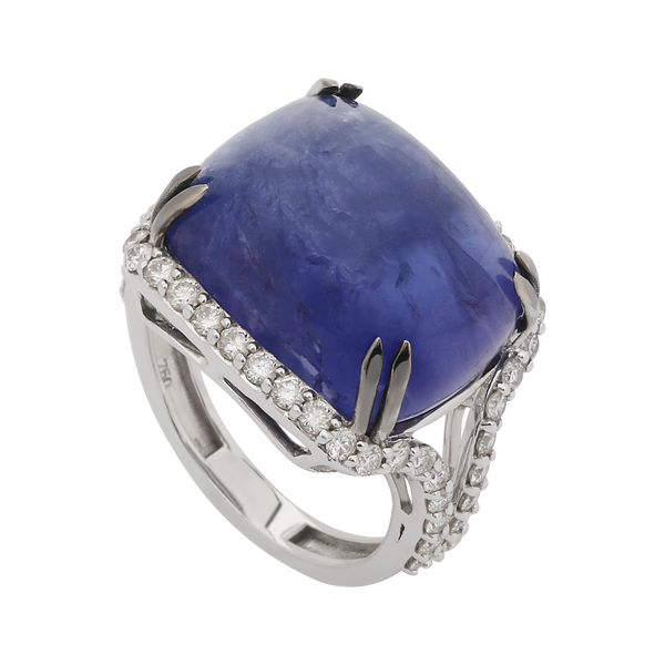 Tanzanite Oval Diamond Rings by Mohar Fine Jewellery