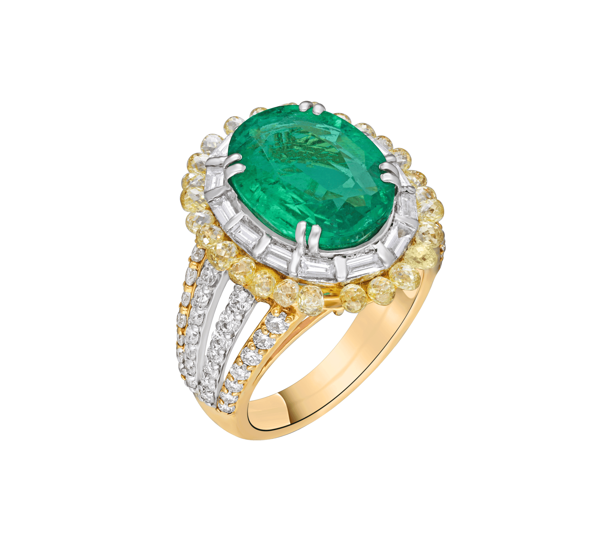Mohar x Gemfields Emerald and Diamond Serenity Ring